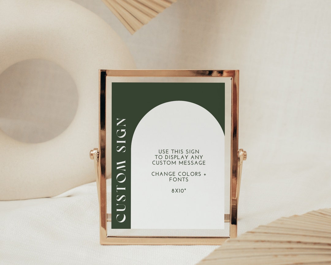 Custom Wedding Table Sign, Wedding Sign Template, Wedding Table Sign ...