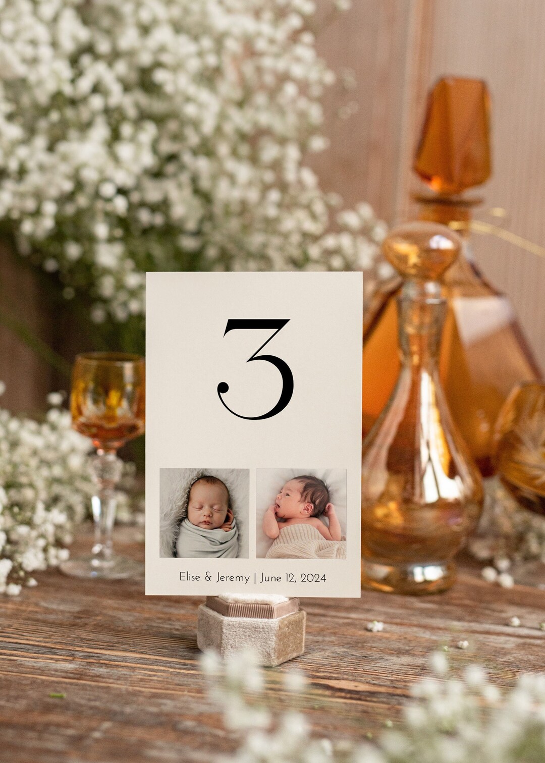 Baby Photo Table Number, Childhood Number Template, Table Number ...