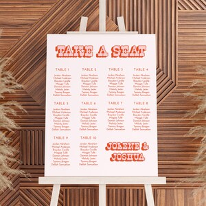 Seating Chart Template, Boho Seating Chart, Arched Seating Chart ...