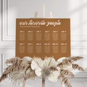 Seating Chart Template, Boho Seating Chart, Arched Seating Chart ...