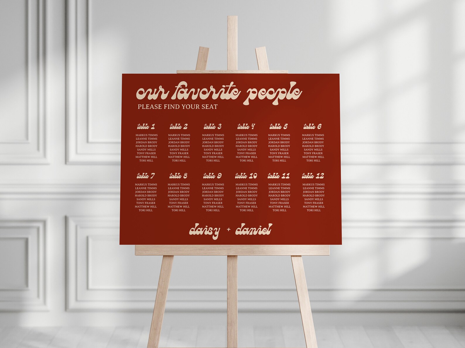 Seating Chart Template Boho Seating Chart Arched Seating - Etsy