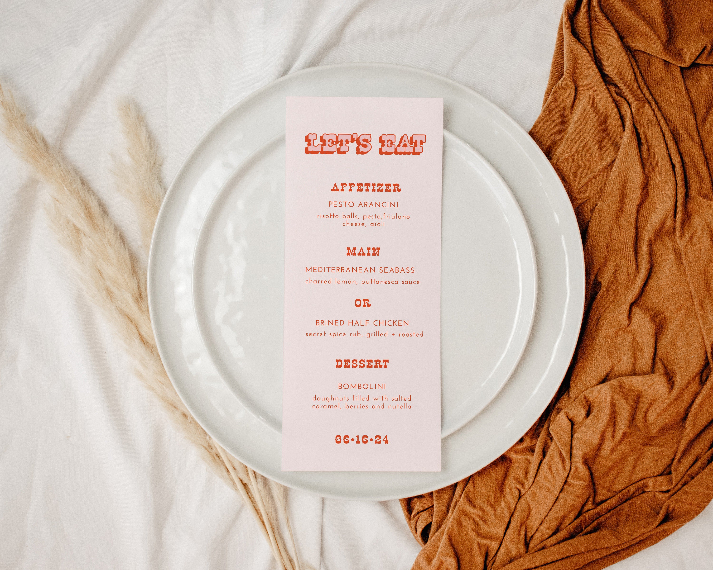 Retro Wedding Menu Retro Menu Template Retro Wedding - Etsy