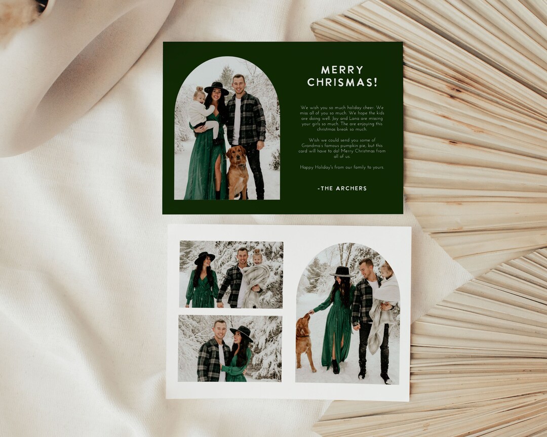Holiday Card Template, Christmas Card Template, Photo Christmas Card ...