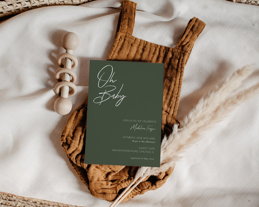 Simple Baby Shower Invite Template Baby Shower Invite Baby - Etsy