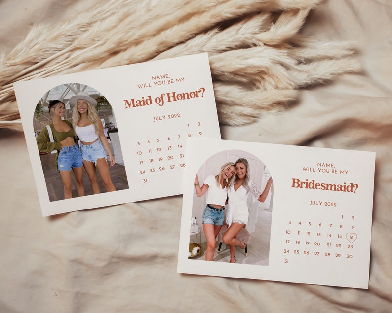 Retro Bridesmaid Proposal Calendar Will You Be My Bridesmaid - Etsy