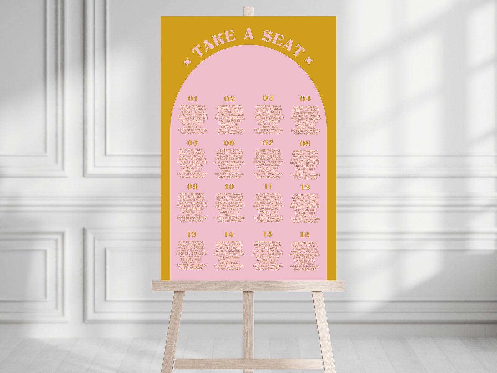 Seating Chart Template Boho Seating Chart Arched Seating - Etsy