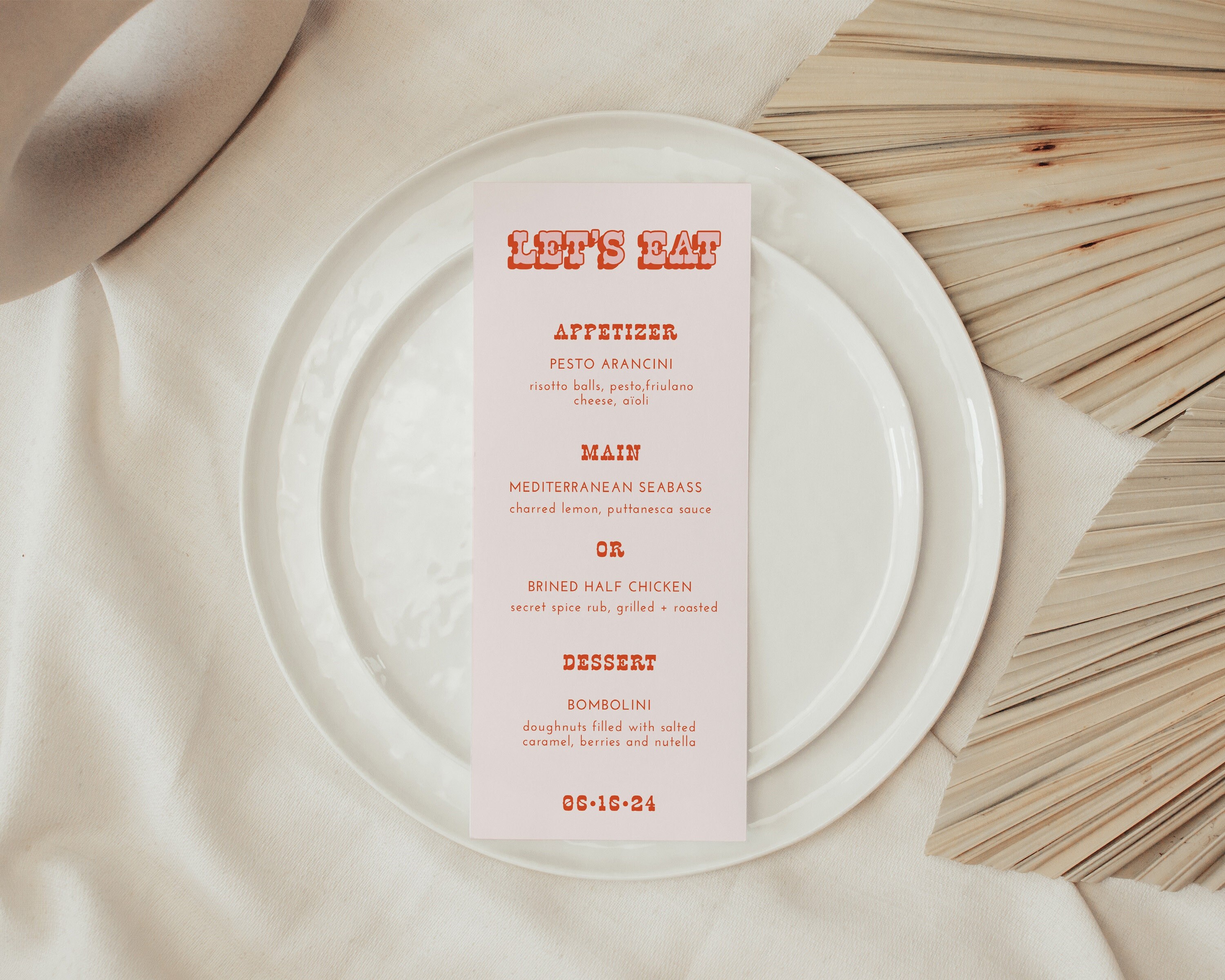 Retro Wedding Menu Retro Menu Template Retro Wedding - Etsy
