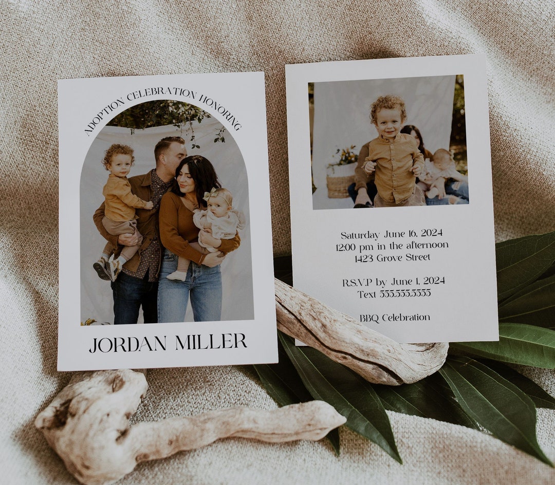 Adoption Announcement, Adoption Celebration Card, Adoption Party ...