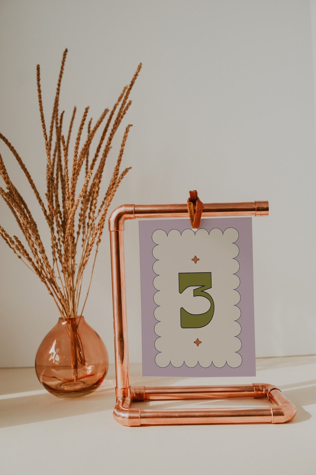 Retro, Colourful Photo Table Number Template, Eclectic Number Template ...
