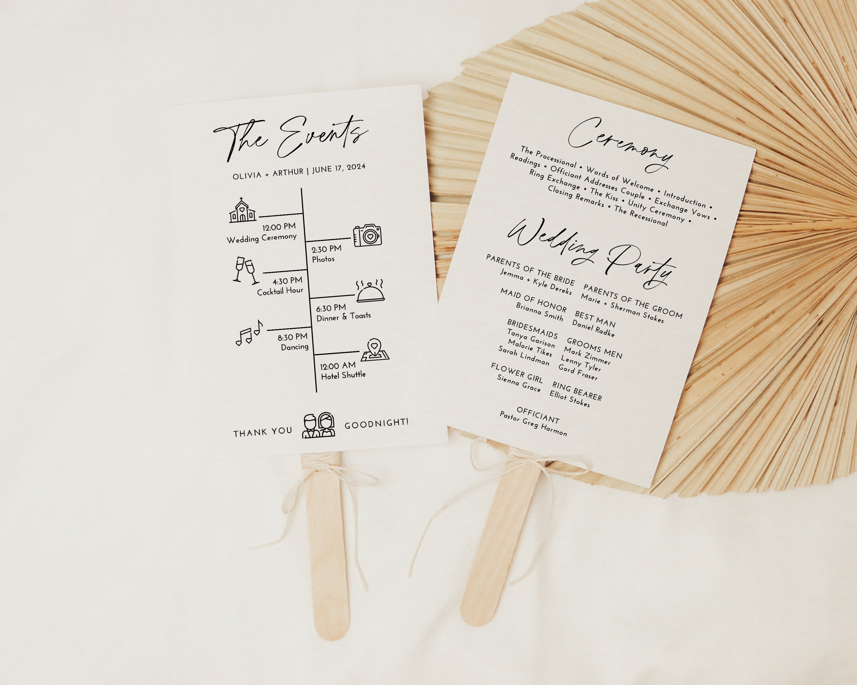 Wedding Program Template, Wedding Itinerary Download, Wedding Ceremony ...