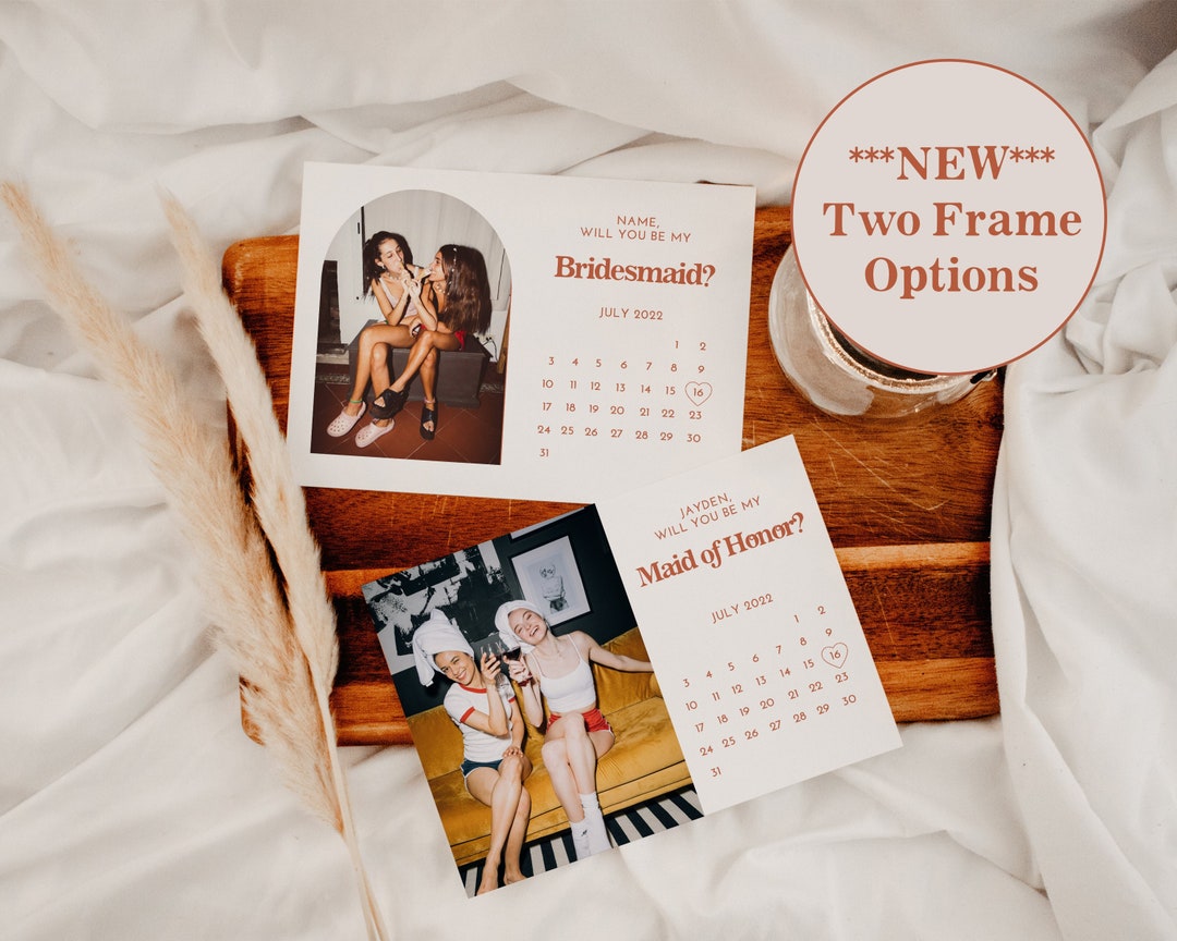 Retro Bridesmaid Proposal Calendar, Will You Be My Bridesmaid, Maid of ...