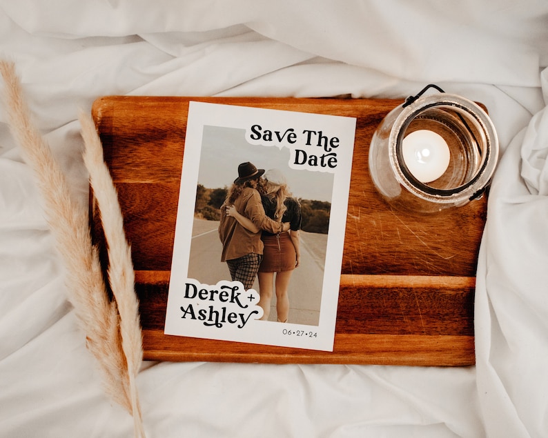 Retro Save the Date Save the Date Template Save the Date - Etsy