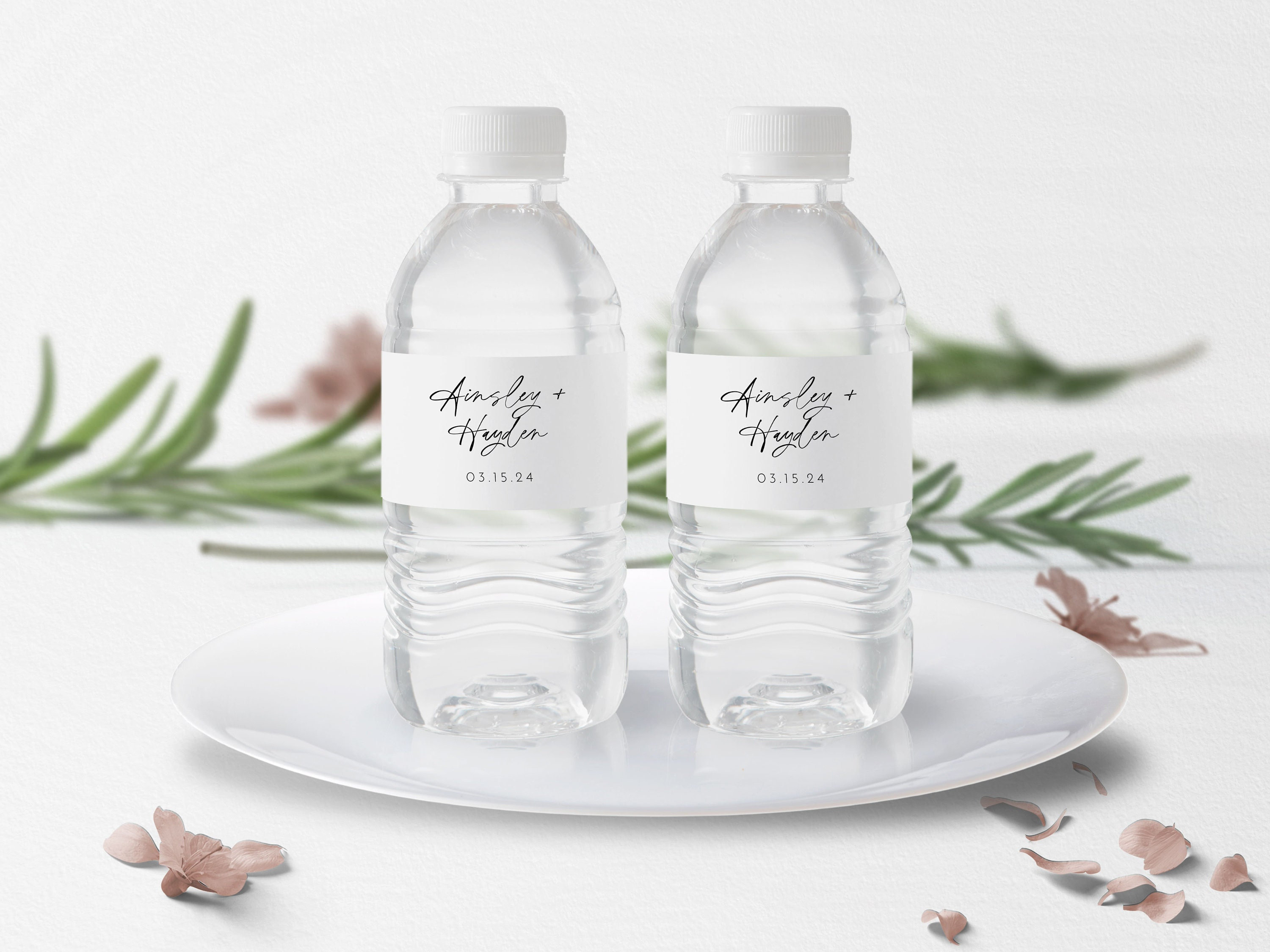 Wedding Water Bottle Label Template Water Bottle Template - Etsy