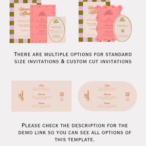 Wedding Invitation Suite, Playful Wedding Invitation, Retro Wedding ...