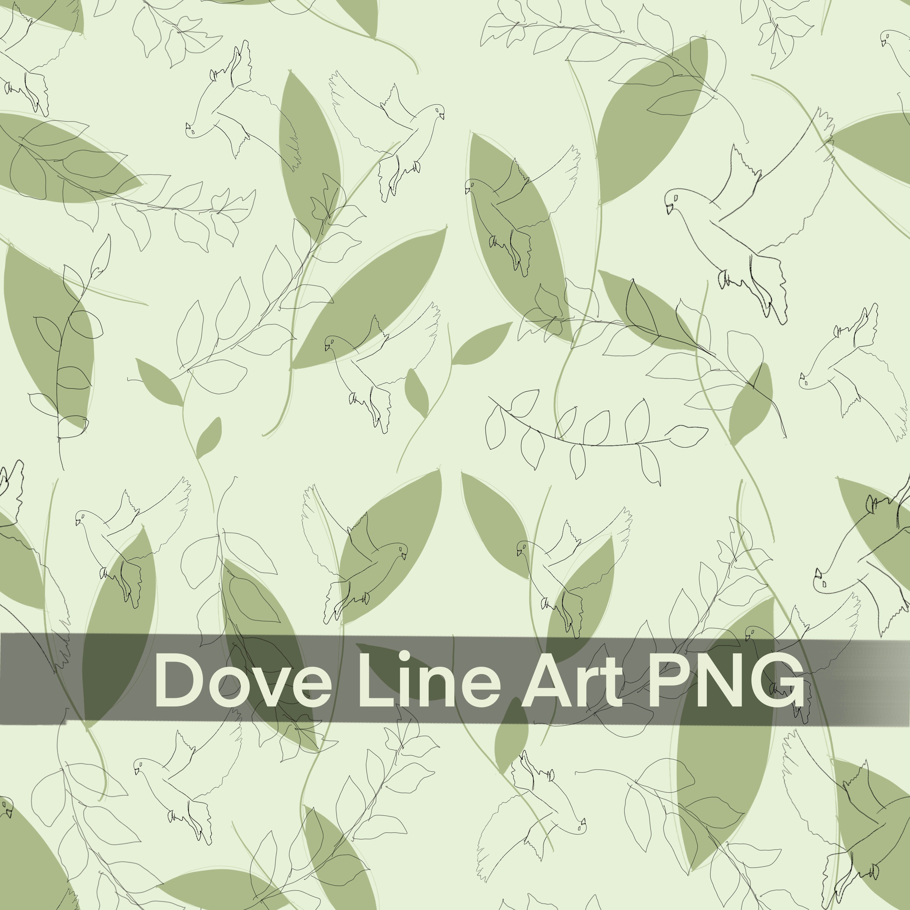 Dove Line Art SEAMLESS PNG DOWNLOAD - Etsy