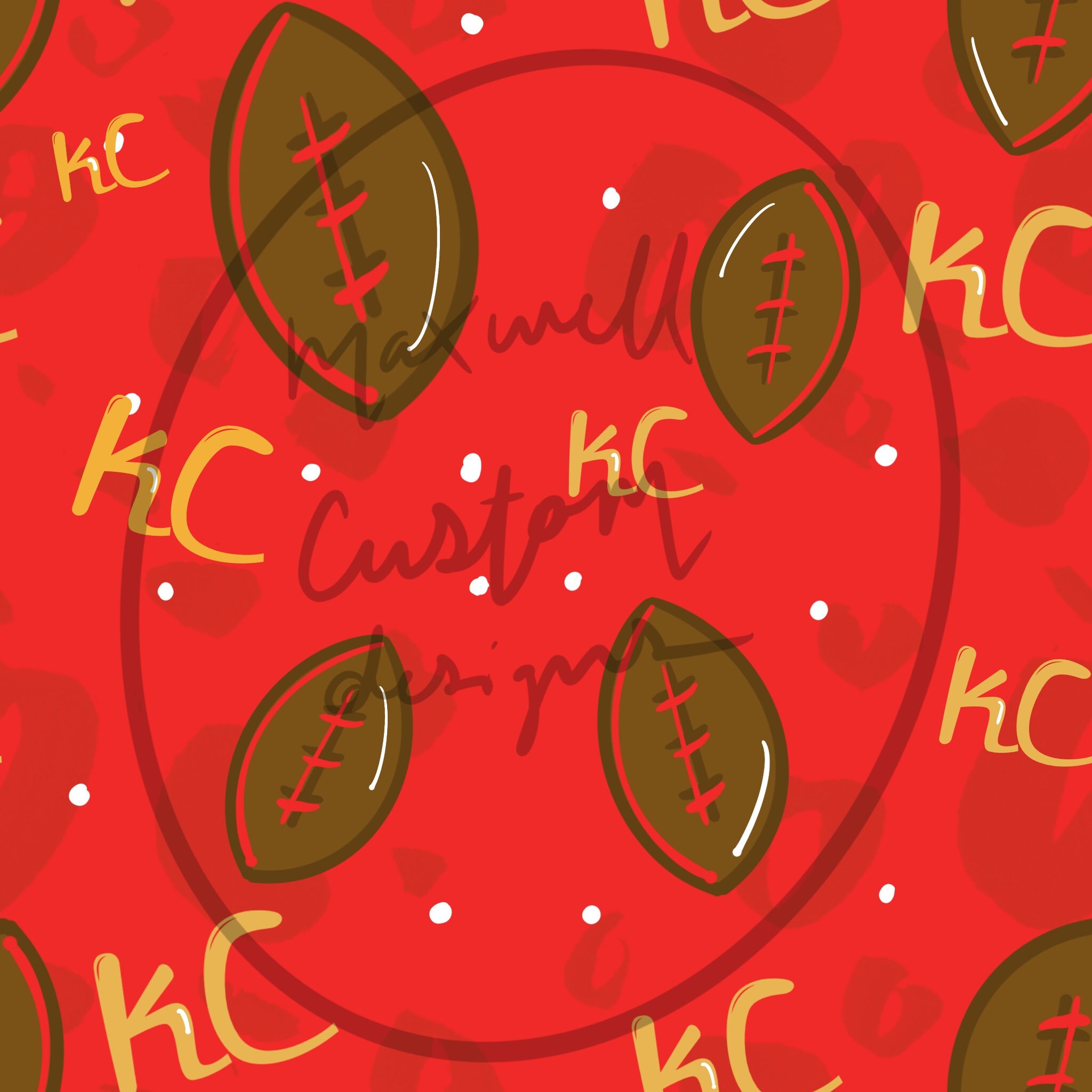 Kansas City Football SEAMLESS FILE - Etsy