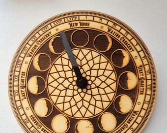 Venn Moonclock, Unique Moon Phase Clock, Moon Tracker, Educational ...
