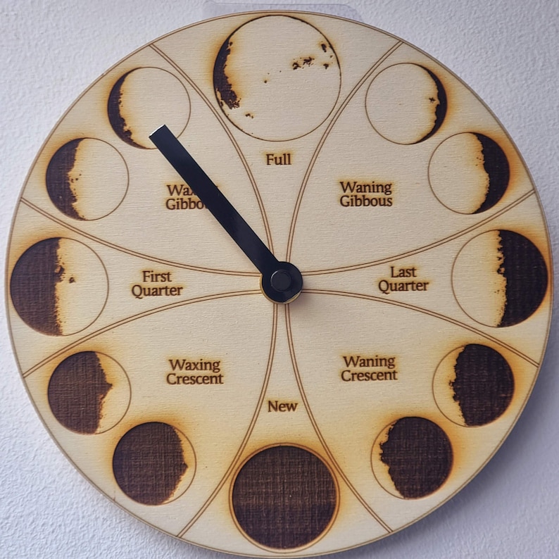 Venn Moonclock Unique Moon Phase Clock Moon Tracker Unique - Etsy