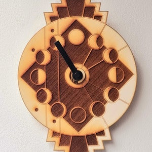 Art Deco Moonclock, Unique Moon Phase Clock, Moon Tracker, Current Moon ...