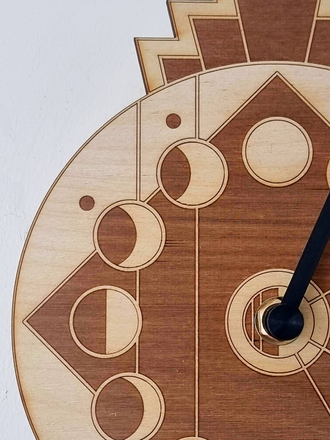 Art Deco Moonclock Unique Moon Phase Clock Moon Tracker - Etsy