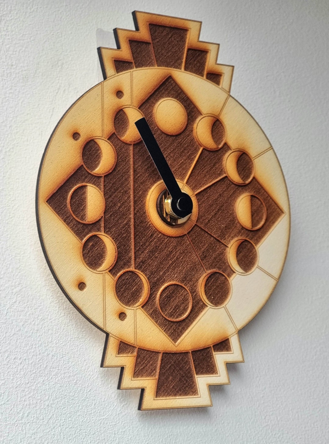 Art Deco Moonclock, Unique Moon Phase Clock, Moon Tracker, Current Moon ...