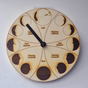 Venn Moonclock, Unique Moon Phase Clock, Moon Tracker, Unique Lunar ...