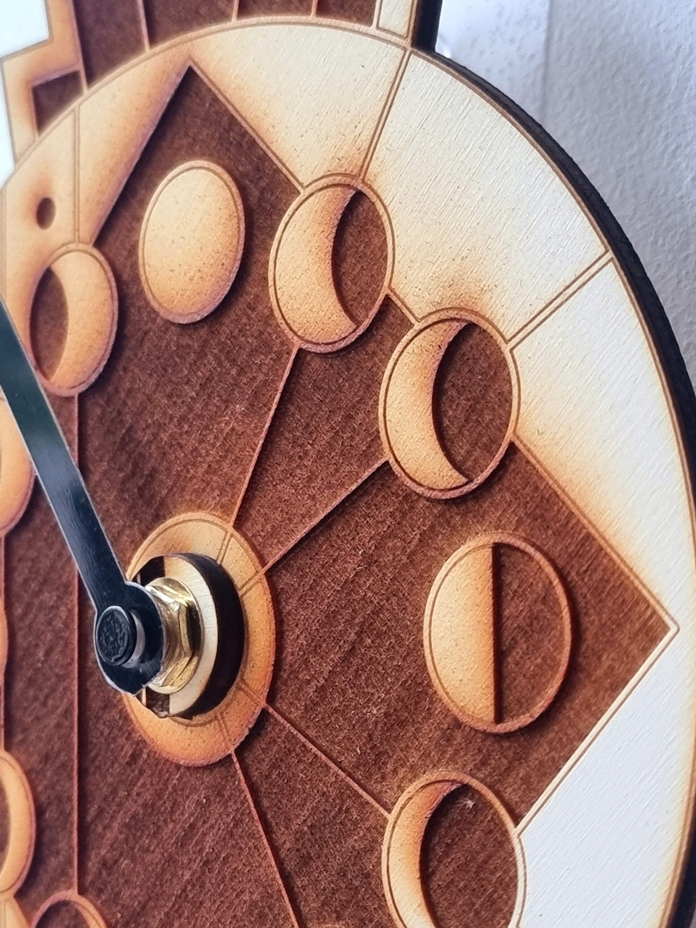 Art Deco Moonclock Unique Moon Phase Clock Moon Tracker - Etsy UK