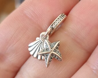 925 Sterling Silver Blue Starfish Charm Bead Fits European - Etsy
