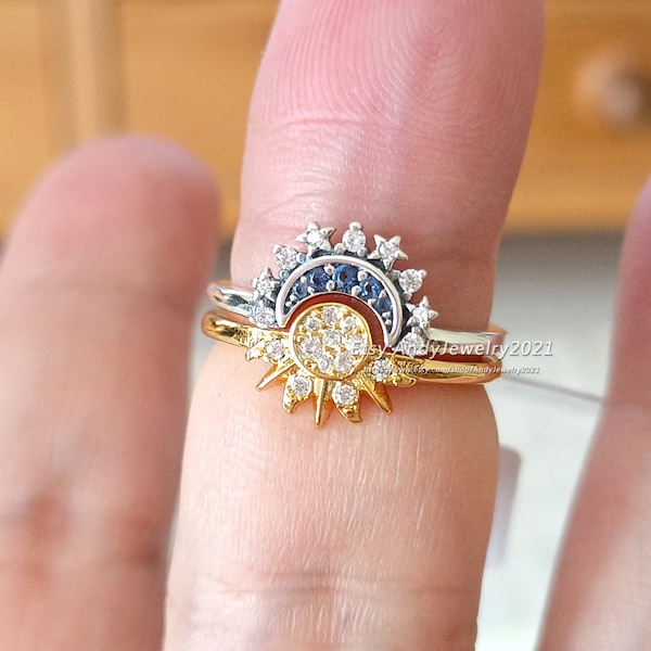 Sun and Moon Ring - Etsy