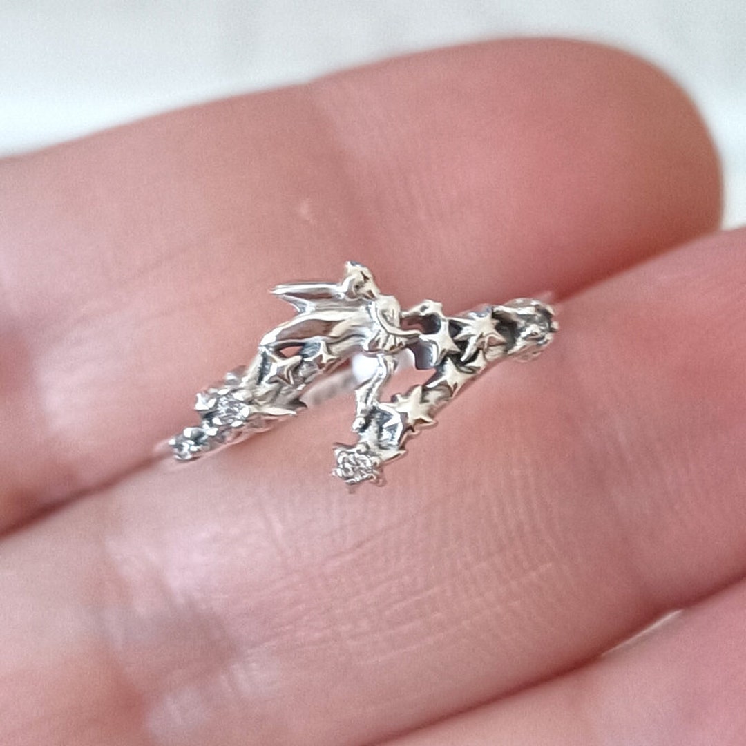 Disney Tinker Bell Sparkling Ring 925 Silver Ring for Women - Etsy