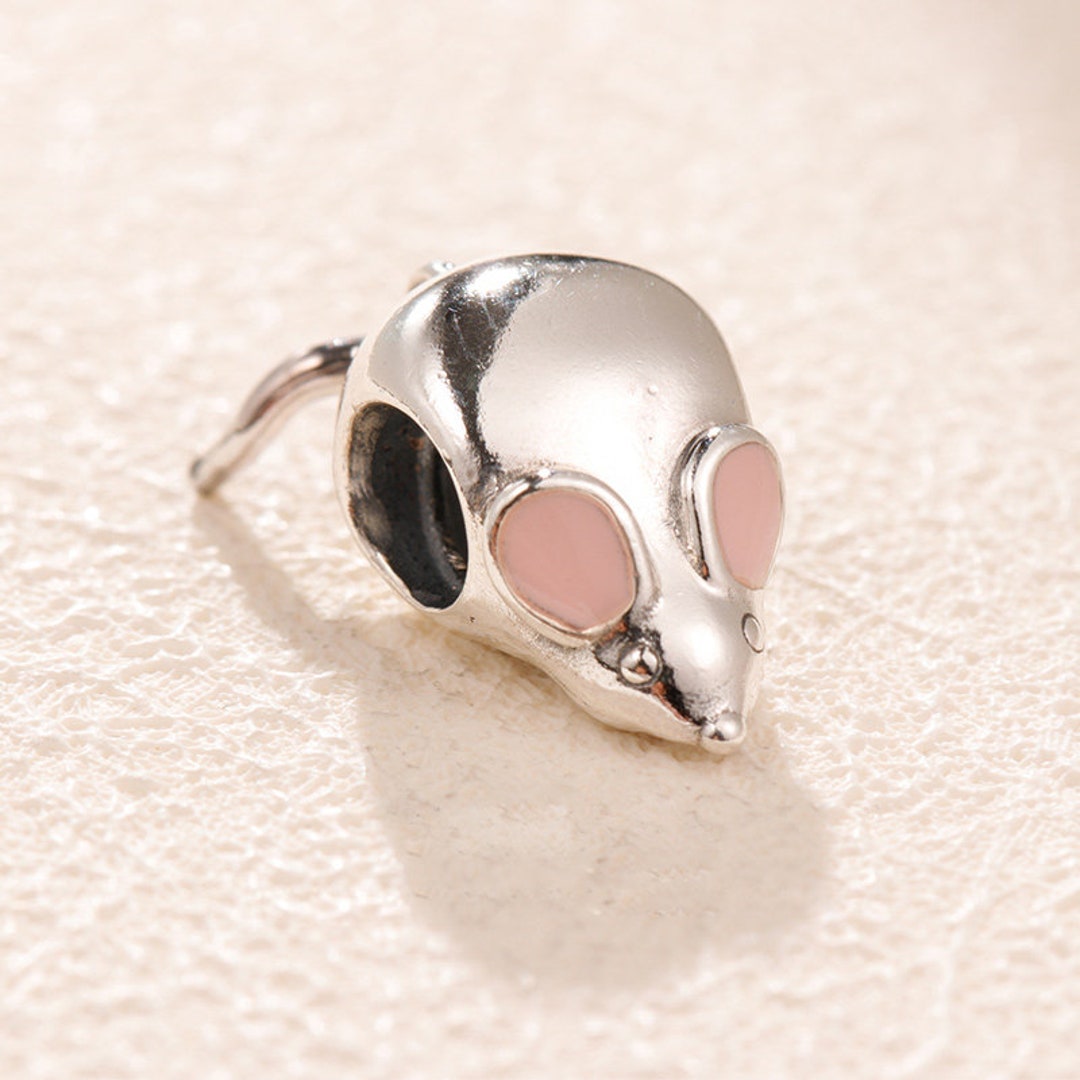 925 Silver Cute Mouse Charms for Bracelet Necklace Pendant DIY - Etsy ...