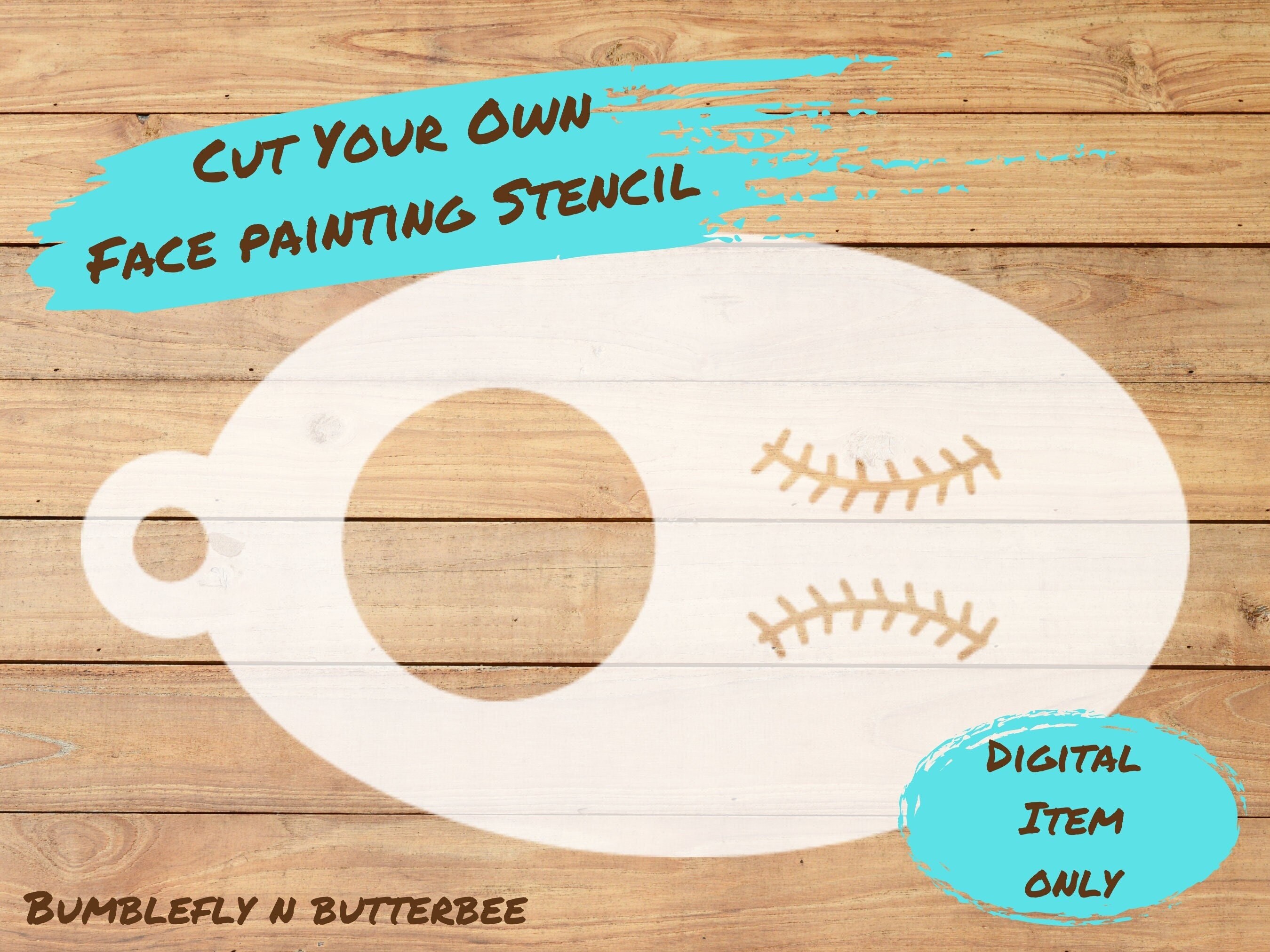 Baseball Face Painting SVG Stencil, Face Painting Cut File, DIY Face ...