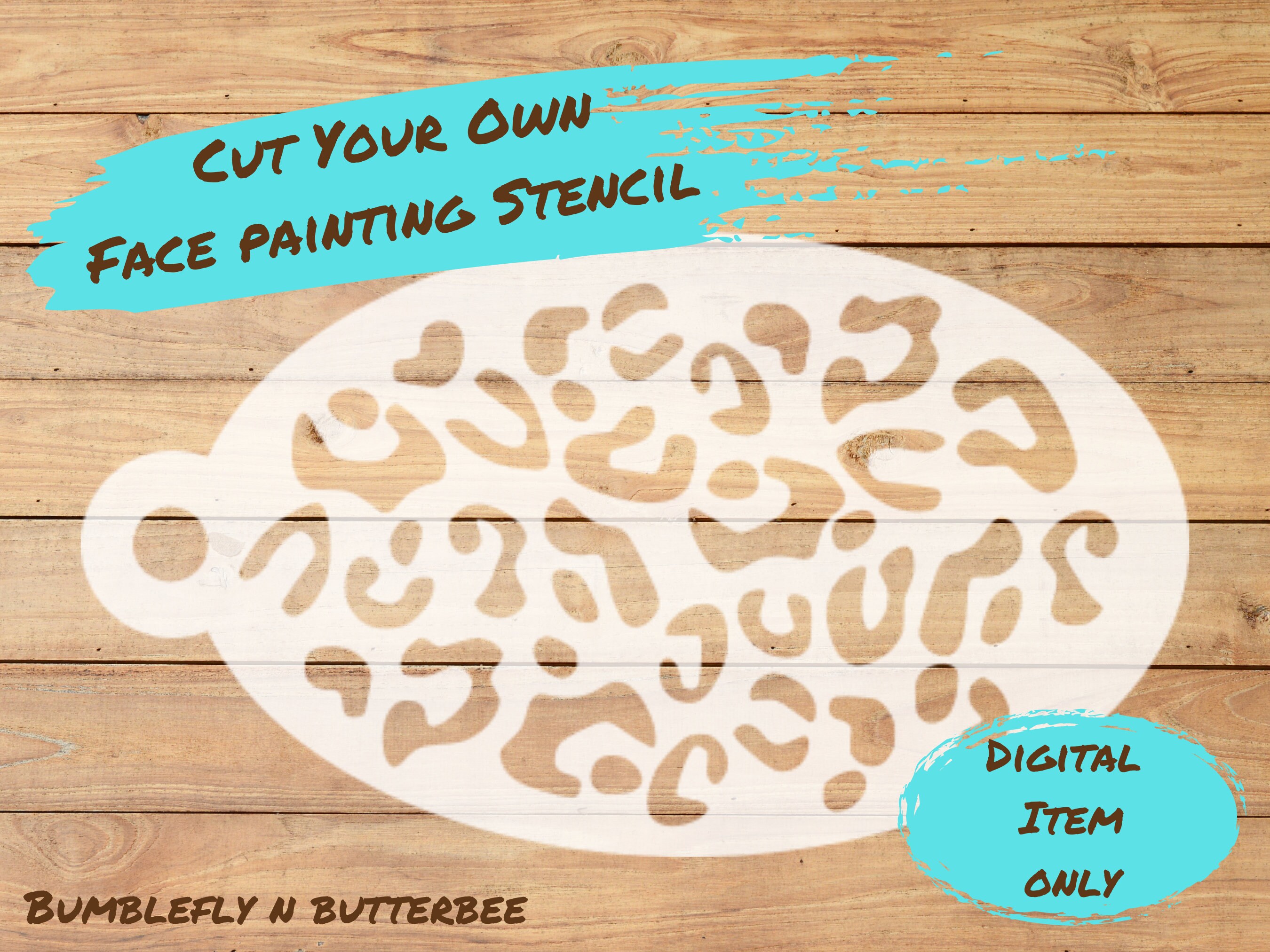 Leopard Print Face Painting SVG Stencil, Face Painting Cut File, DIY ...