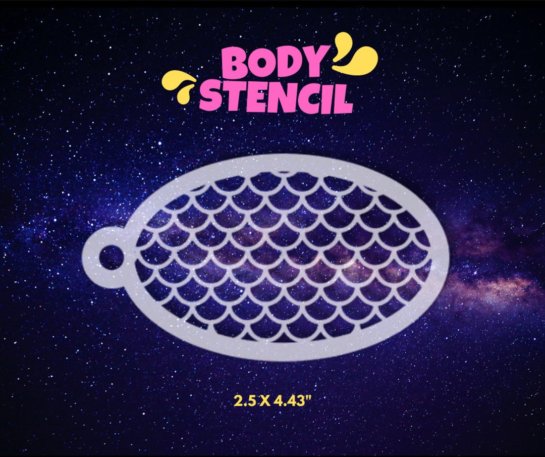 Mermaid Scales Face Paint Mylar Stencil, Face Painting Stencil - Etsy