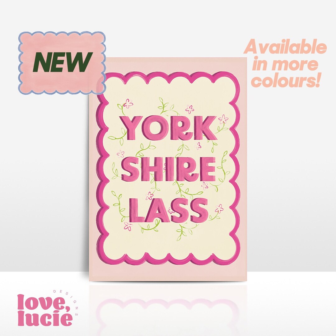 Yorkshire Lass Northern Lass Gal Girls Birthday Card A6 - Etsy