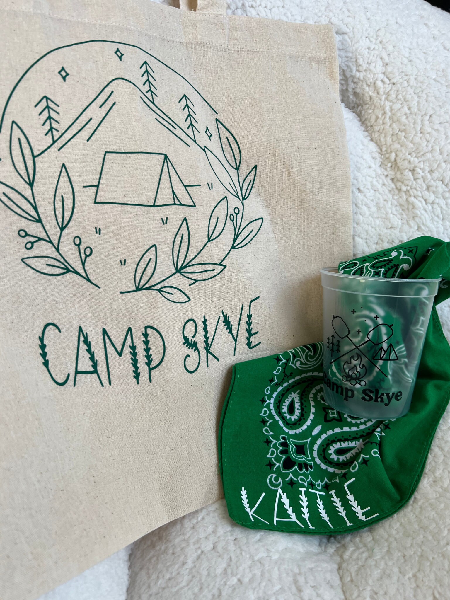 Camp Bachelorette Kit With Custom Bandana, Cup, and Tote Bag - Etsy