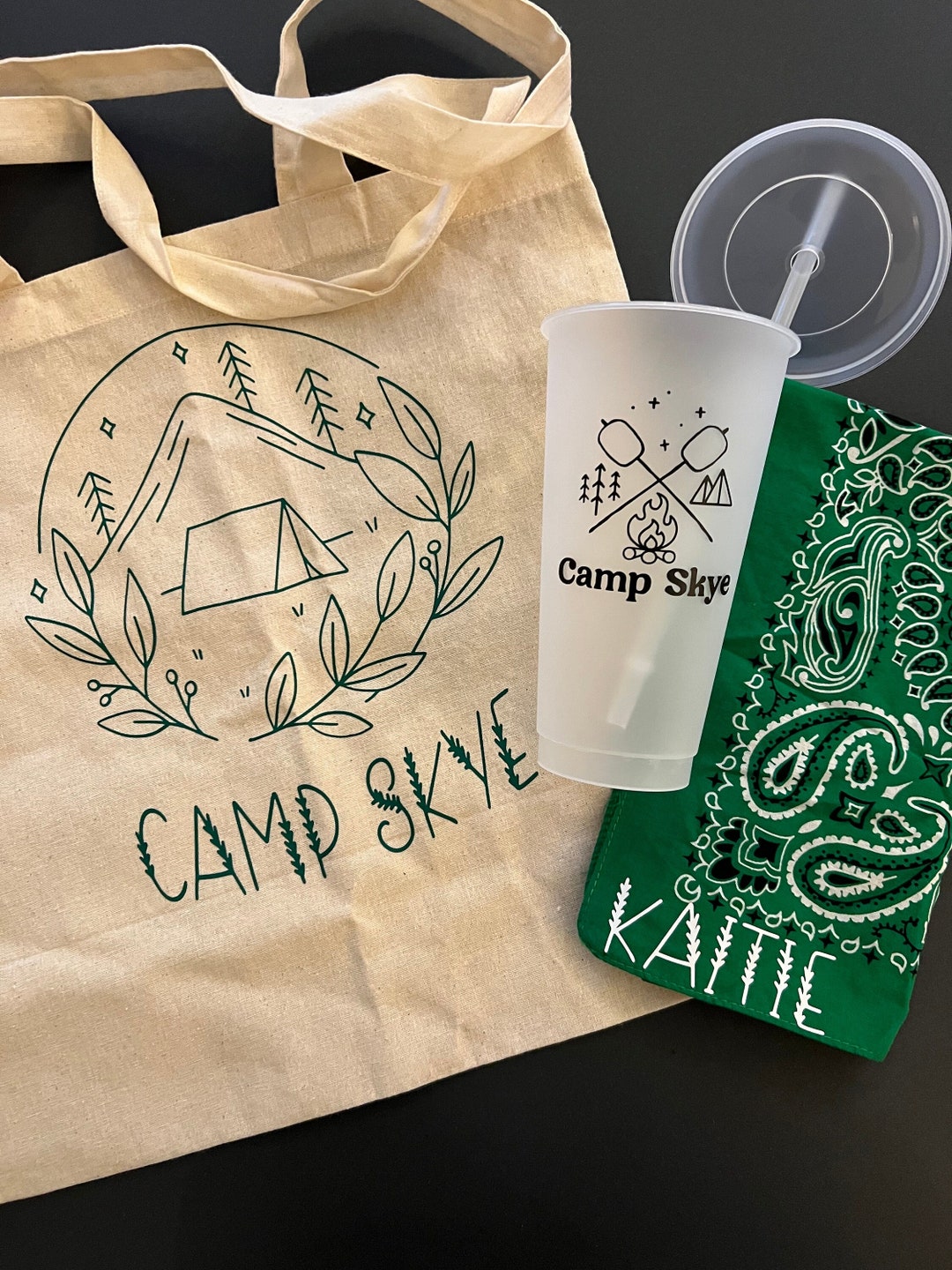 Camp Bachelorette Kit With Custom Bandana, Cup, and Tote Bag - Etsy