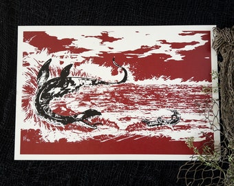 Lusca Sea Monster Cryptozoology Art Print - Etsy