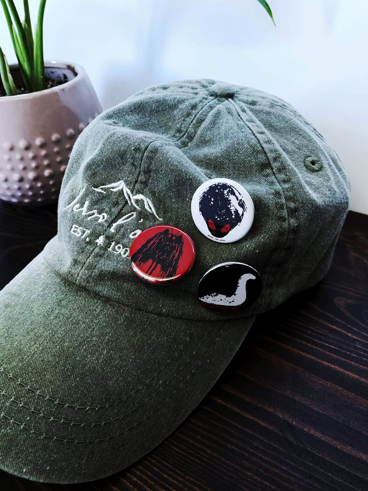 1.25" Chupacabra Cryptid Button | Cryptids | Hats | Backpacks | Fanny ...