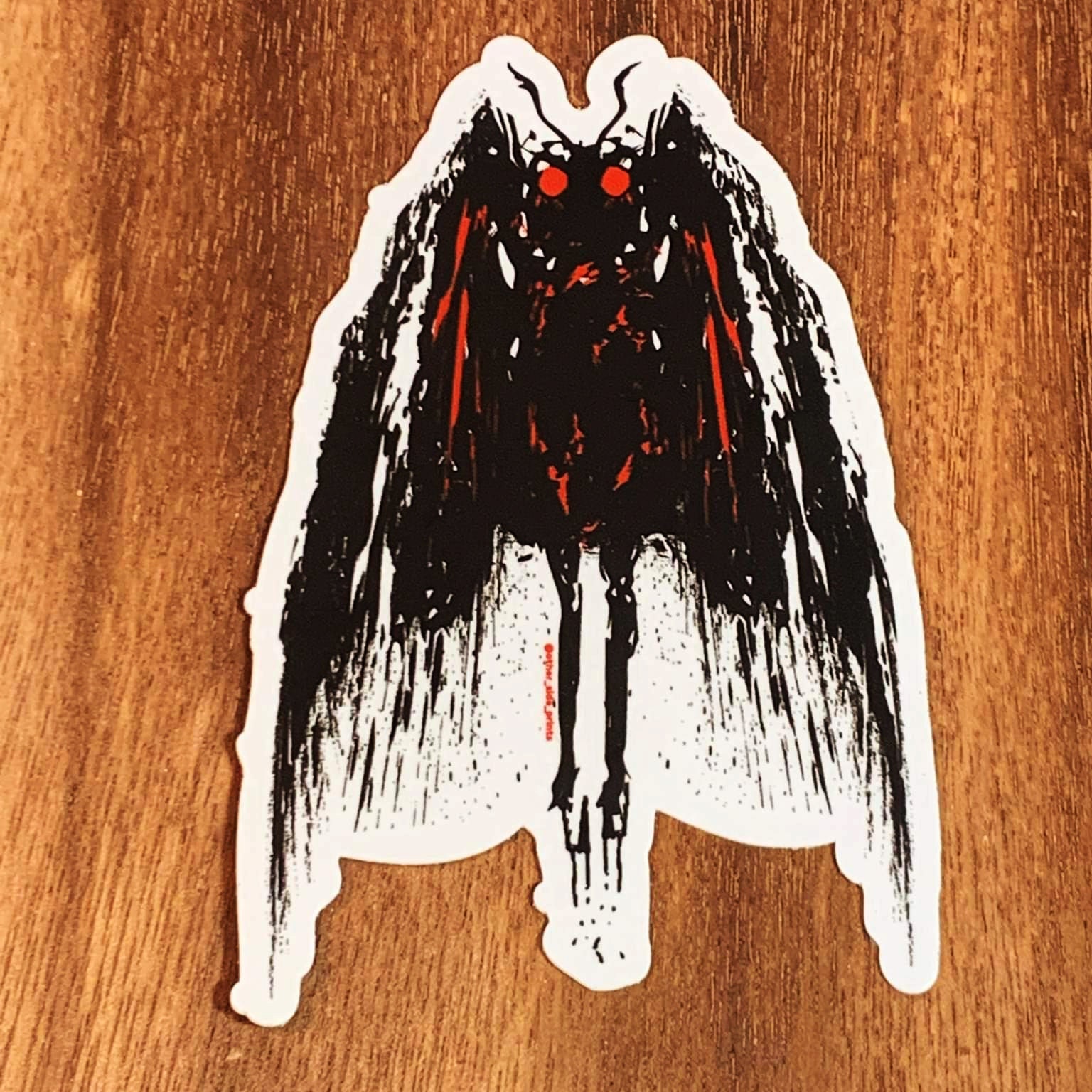Mothman Cryptid Sticker Laptop Decals Water Bottle - Etsy