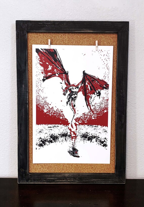 Jersey Devil Print 18x12 Cryptid Print Demon | Etsy