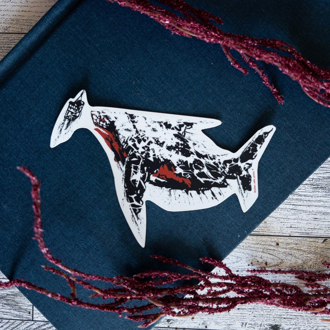 Megaladon Cryptid Sticker | Prehistoric Shark | Laptop Decals | Water ...