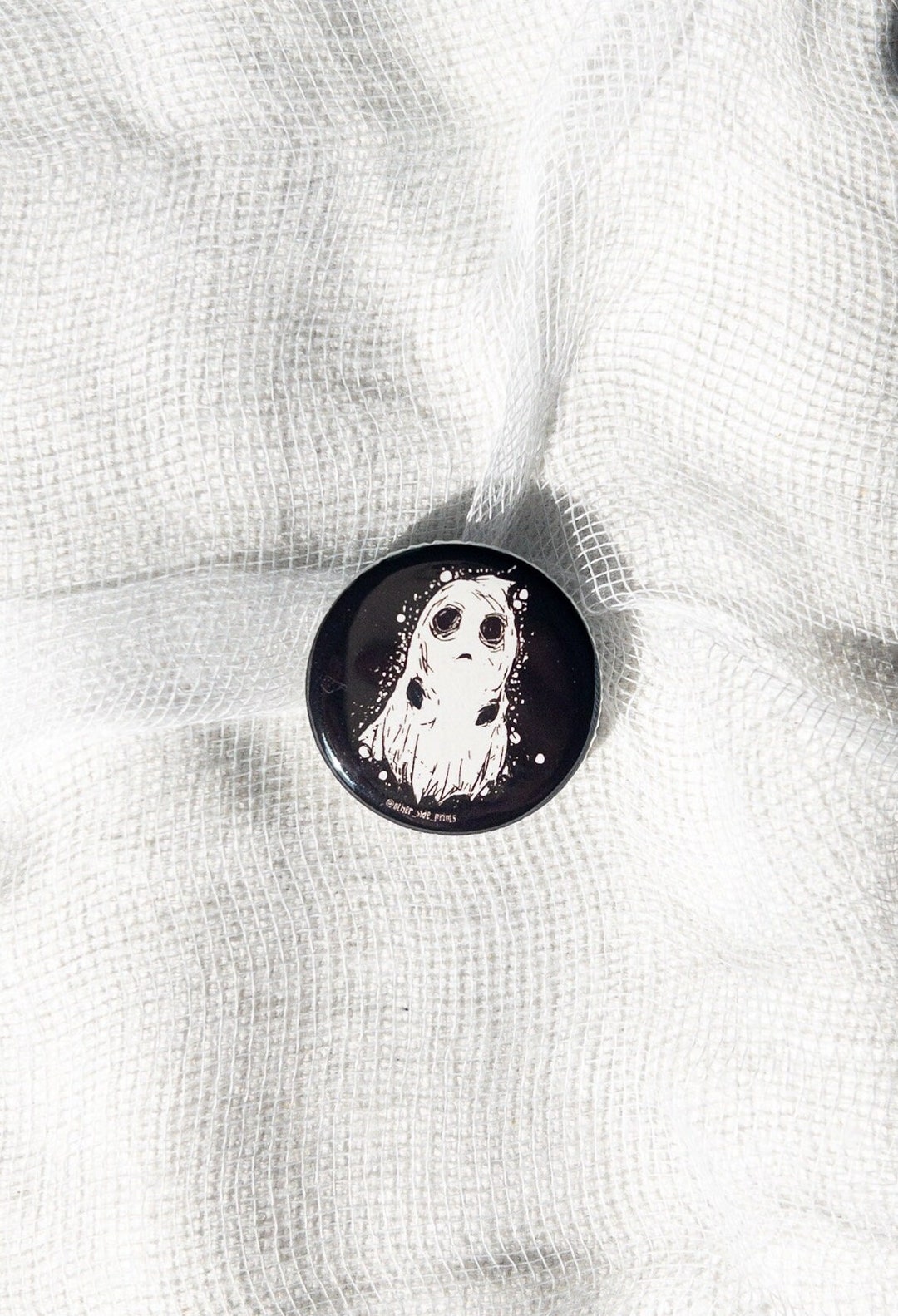 1.25" Anxiety Ghost Button Pin | Cryptids | Hats | Backpacks | Fanny ...
