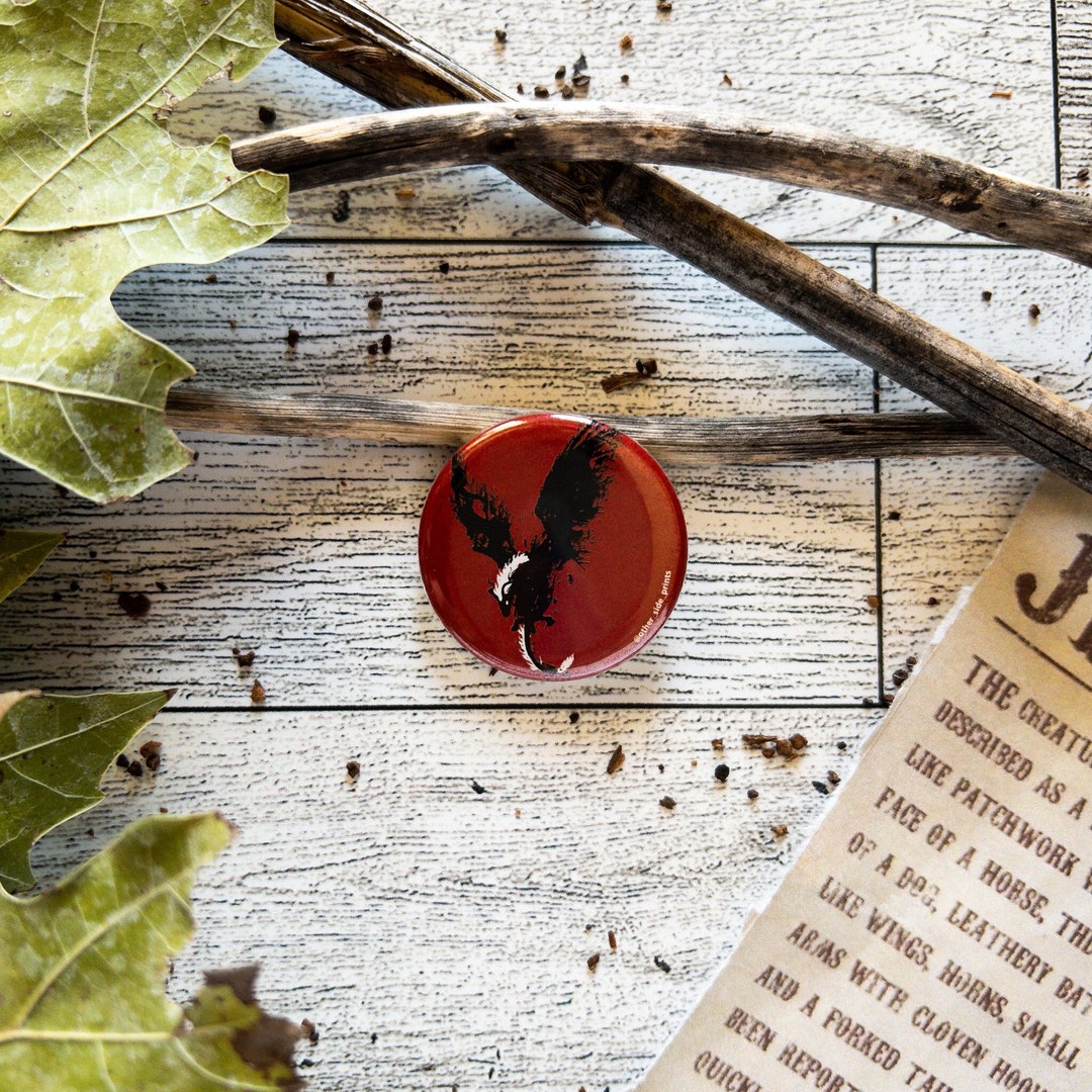 1.25" Jersey Devil Cryptid Button Pin| Pin | Cryptids | Hats ...