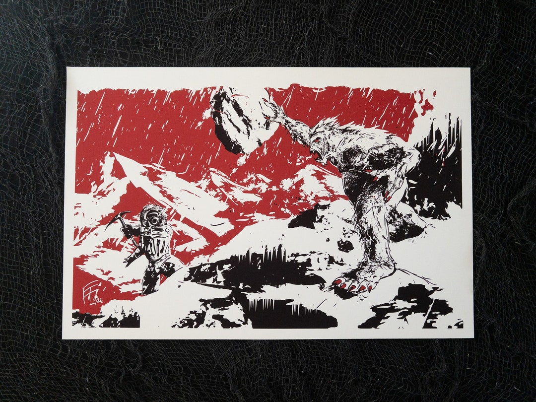 Abominable | Snowman | Yeti | Bigfoot | Cryptids | Prints | 11x17 | Art ...