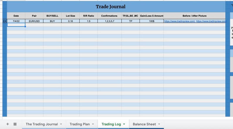 Digital Forex / Trading Journal for Beginner, Intermediate and Advanced ...