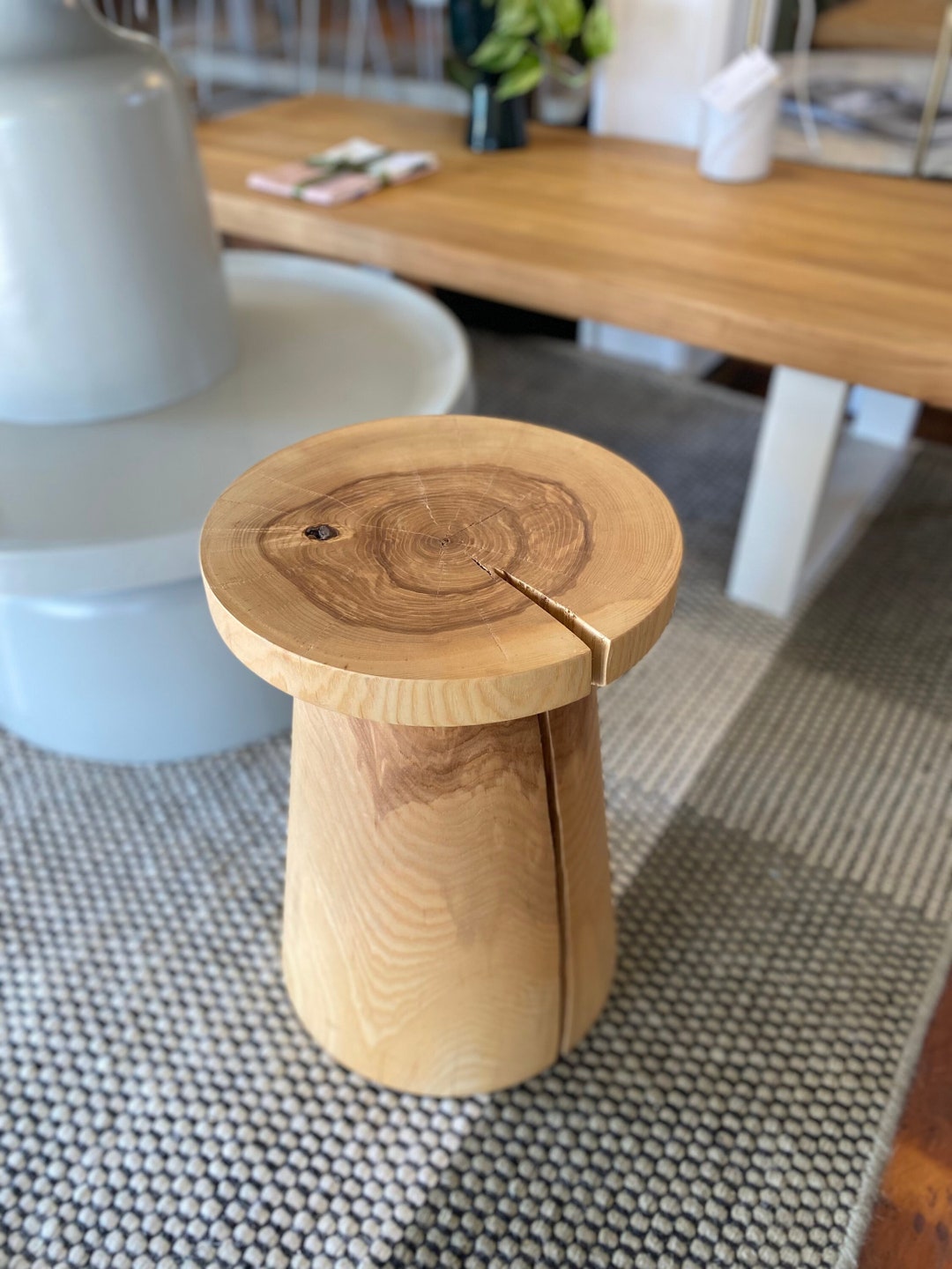 Clara Solid Timber Stump Stool - Etsy Singapore