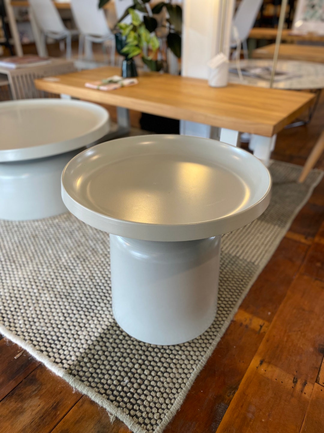 Sigge Limestone Side Table by Dane Craft Powder Coated Steel - Etsy