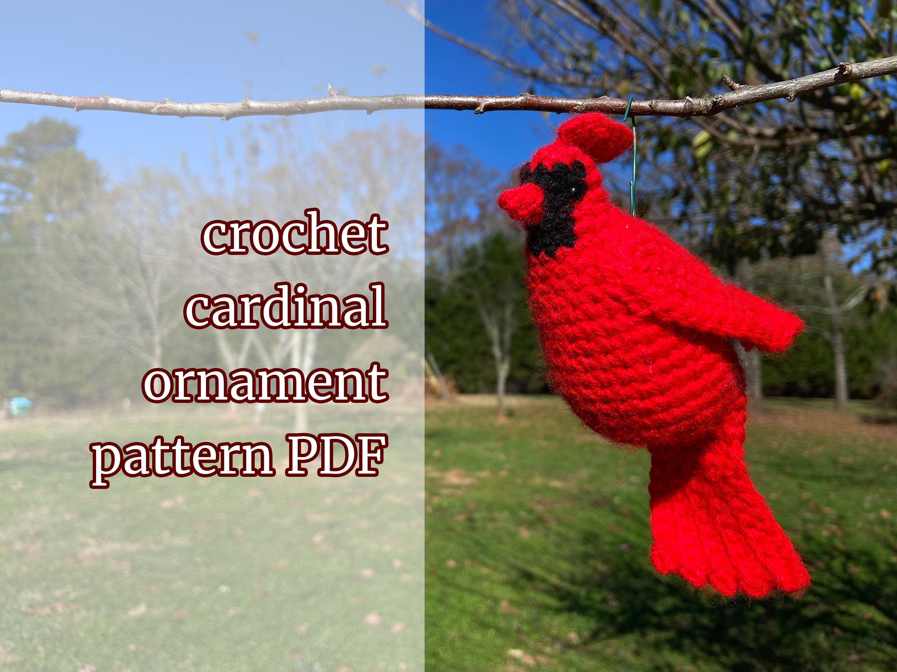 Crochet Cardinal Ornament Pattern (PDF Download) - Etsy