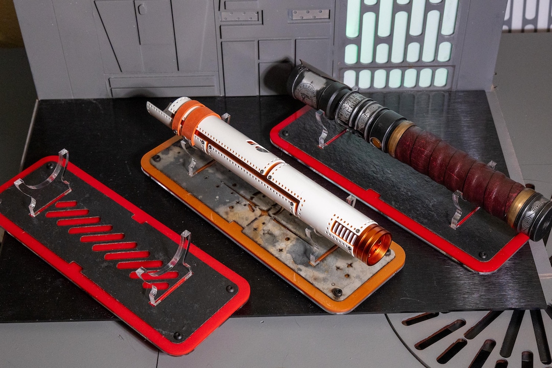 Stone Series Lightsaber Stand, Featuring Real Stone and Cast Acrylic ...